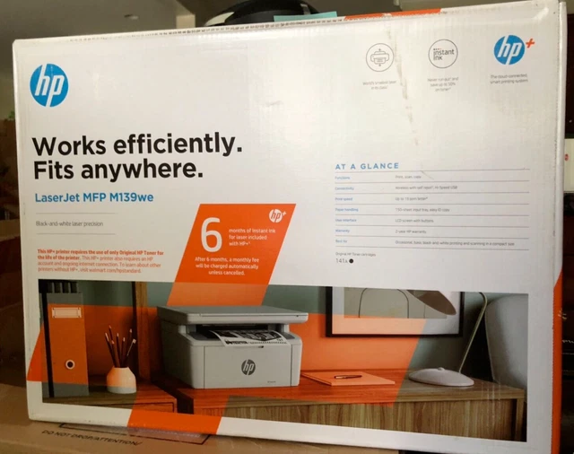 HP LASERJET MFP M139we Wireless Smart All-in-One Printer - White $119. ...