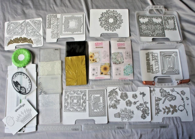 CRAFT BOX + 10 Magnetic Sheets 50 Dies Embossing Folders Cutter Die ...