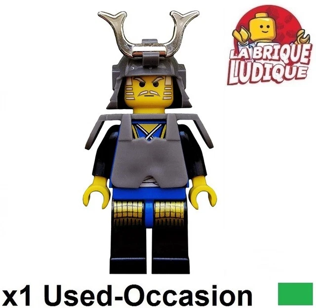 LEGO FIGURINE MINIFIG Ninja Shogun Blue samouraï Armor armure corne or ...