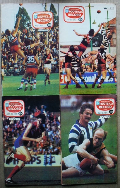 4 VINTAGE AFL Football Records 1978/79 Footscray V 2 South Melbourne ...