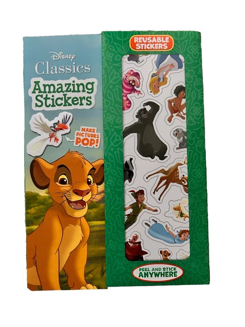 DISNEY CLASSICS STICKER Book. Lion King / Tinker Bell / Bambi / Jungle ...