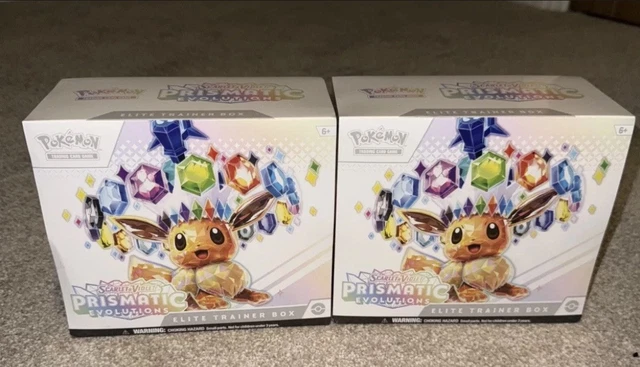 POKEMON TCG: SCARLET & Violet Prismatic Evolutions Elite Trainer Box x2 ...
