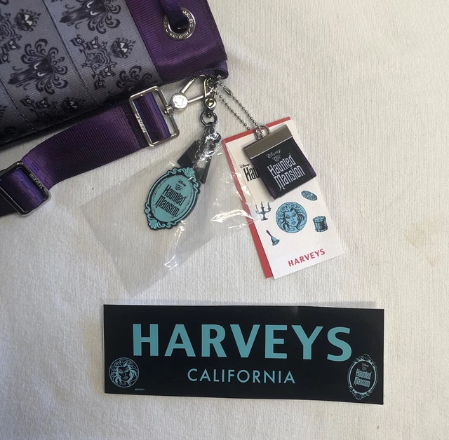 DISNEY HARVEYS HAUNTED Mansion Purple Wallpaper Park Hopper Bag Sticker ...