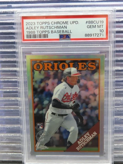 MISE À JOUR Topps Chrome 2023 Adley Rutschman '88 Throwback #88CU19 PSA ...