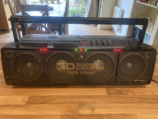 SUPER WOOFER STÉRÉO Hitachi 3D original années 1980 TRK 3D80E EUR 70,49 ...