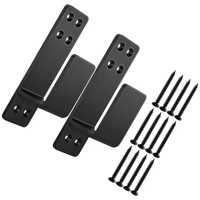2 PACK HEAVY Duty Door Barricade Clamps U Brackets Bar Security Door ...