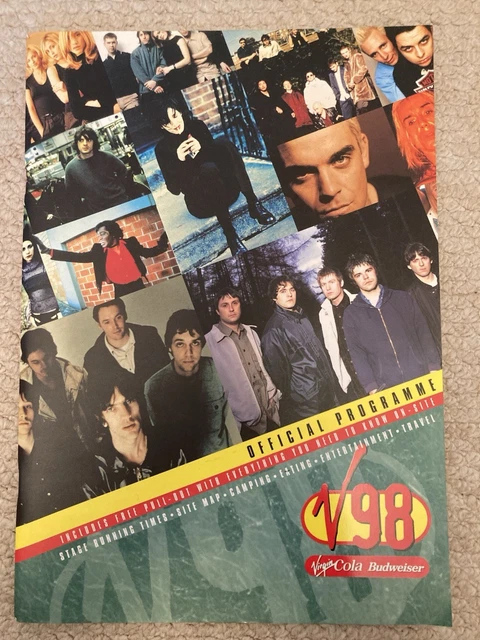 V98 TOUR CONCERT Programme Music Tour Booklet (Robbie Williams / Verve) £5.43 - PicClick UK