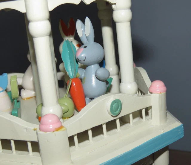 VINTAGE LILLIAN VERNON Easter Go Round 3-Tier Pyramid 19" Wooden ...
