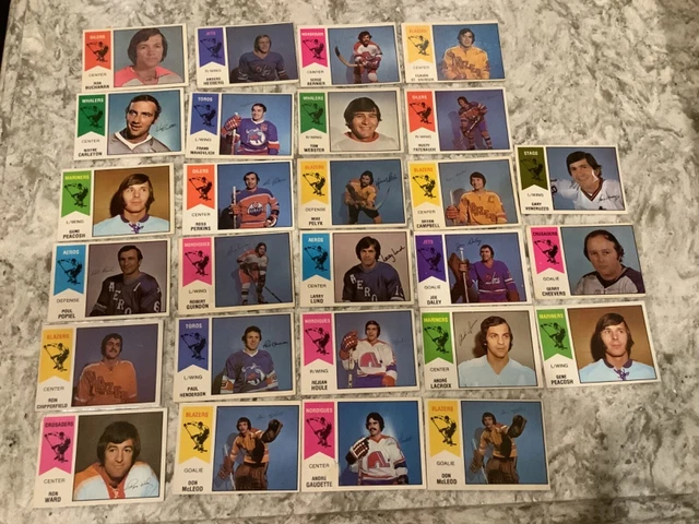 1974-75 OPC WHA Hockey Cards O-Pee-Chee Lot of 27 Cards $59.99 - PicClick CA