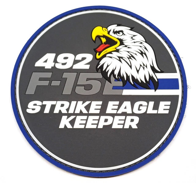 USAF 492ND FGS Madhatters RAF Lakenheath F-15E Strike Eagle Keeper PVC Patch NEW EUR 40,14 ...