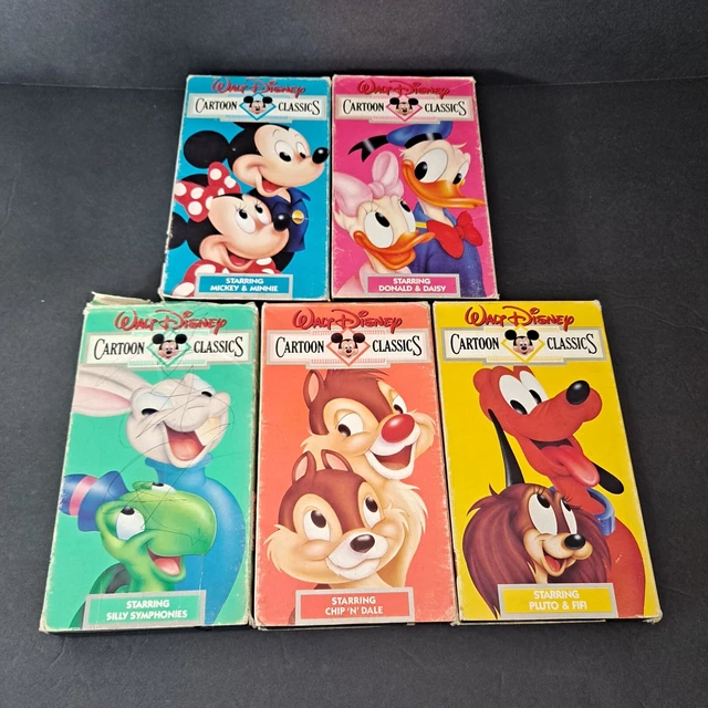 5 Walt Disney Cartoon Classics Vhs Lot Vol 6 7 8 9 10 Mickey Disney 6 6910