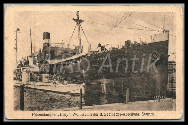 AK FOTO, NACHL. Fliegering.Pelletier, Prisendampfer Bury ...