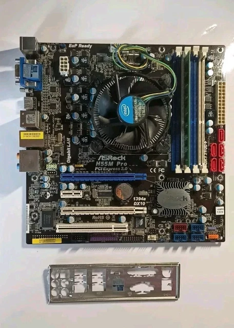 KIT SCHEDA MADRE ASROCK H55M-PRO + CPU CORE i3-530 2,93GHz + 2GB RAM ...