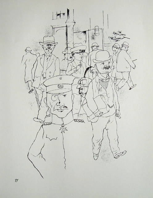 GEORGE GROSZ UNIFORM Monokel Orden Offizier Militär Buchalter Weimarer ...
