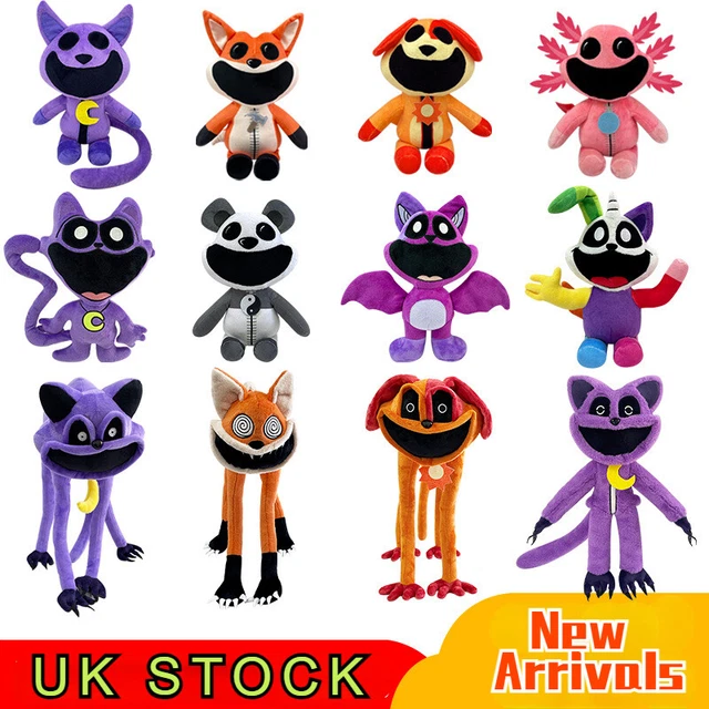 NEW SMILING CRITTERS Game Horror Purple Cat Monster Big Mouth Cat Plush ...