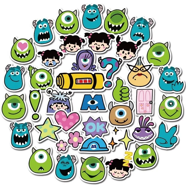 50 MONSTERS INC Pixar Disney Sticker Stickers Bomb Laptop Vinyl Decals ...