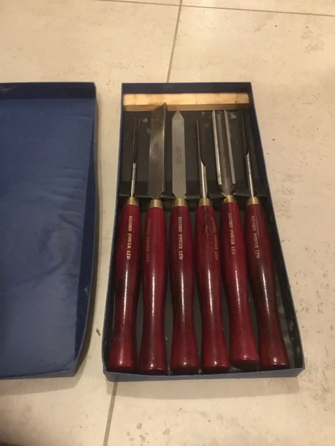 RECORD POWER Wood Turning Professional Spindle Chisel Set Sheffield Hss ...