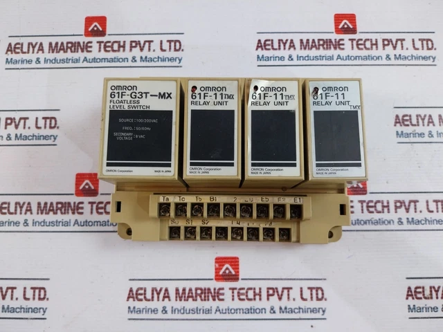 OMRON 61F-G3T-MX FLOATLESS Level Switch with 61F-11 TMX/ 61F-11 Relay ...
