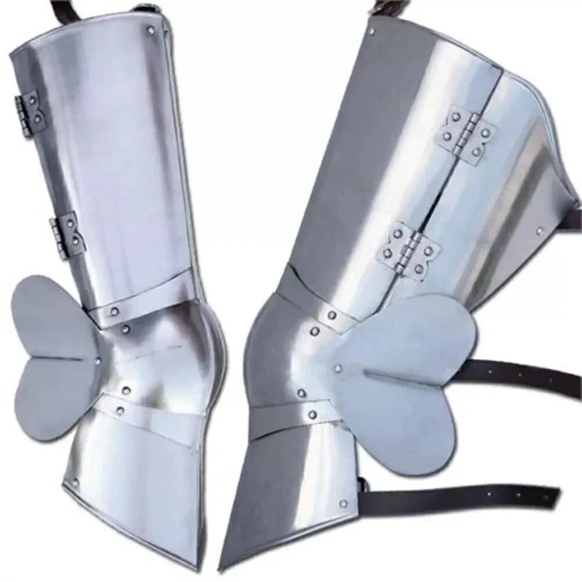 FORGED MEDIEVAL LEG Armor Set Battle-Ready Knight Cuisse leather straps ...