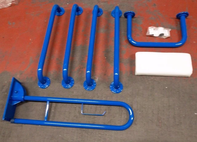 DISABLED TOILET DOC M Grab Rail Pack DDA Bathroom WC Hinged Support ...