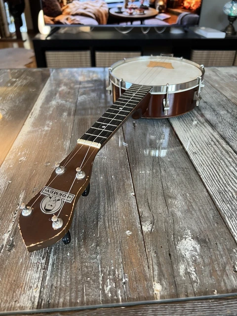 GEORGE FORMBY BANJOLELE Banjo 1930/50s 4 String Headstock Emblem ...