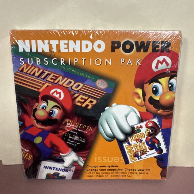 SEALED NINTENDO POWER Subscription Pak w/SUPER MARIO 64 Soundtrack ...