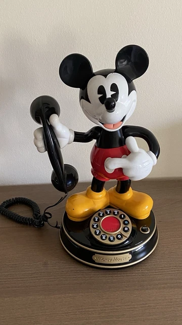 RETRO MICKEY MOUSE Telemania animated talking phone with rotary style ...