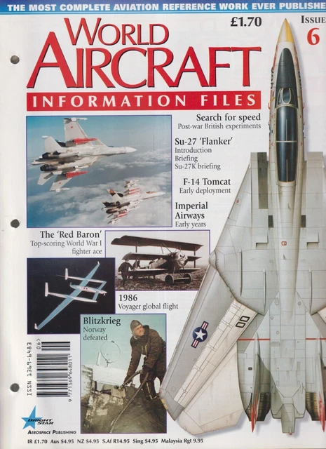 F-14 TOMCAT COVER World Aircraft Information Files Issue #6 De Agostini ...