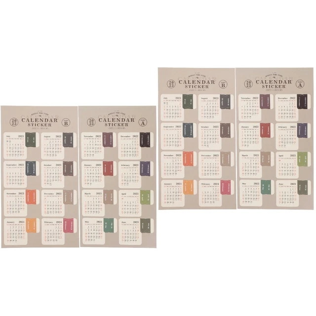 10 SETS ONGLETS Mensuels Autocollants Du Calendrier 2023 D'index Pour ...