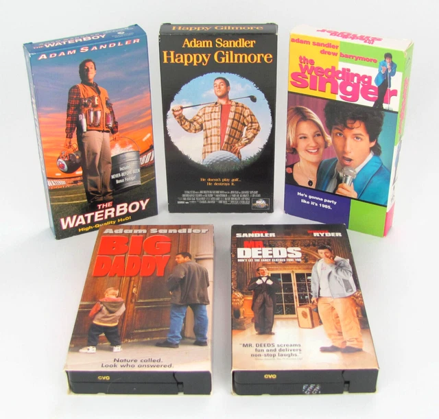 ADAM SANDLER VHS Lot ~ Happy Gilmore, Waterboy, Wedding Singer + TESTED ...
