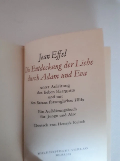 DIE ENTDECKUNG DER Liebe durch Adam und Eva-keisch-Eulenspiegel Verlag ...