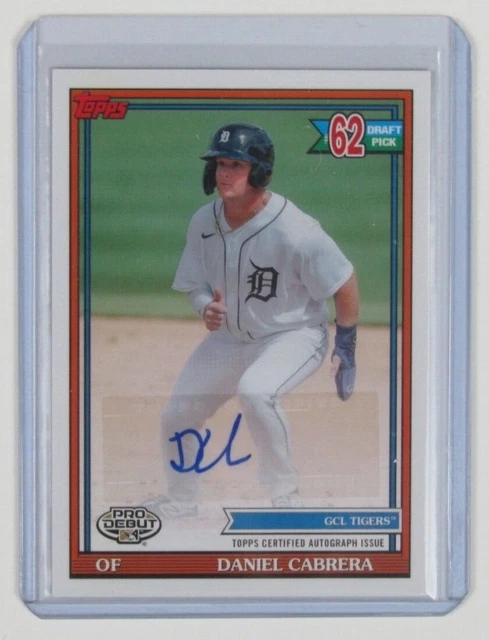 DANIEL CABRERA AUTO 2021 Topps PRO DEBUT BASEBALL DETRIOT GCL TIGERS PD ...