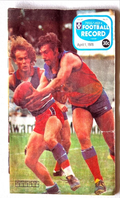 1978 GEELONG V Collingwood Saturday April 1 Edition Vfl Footy Record ...