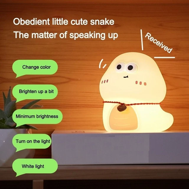 SNAKE NIGHT LIGHT Silicone USB Rechargeable Table Lamp Home £17.36 ...