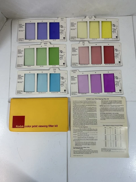 KODAK COLOR PRINT Viewing Filter Kit R-25 complete set $85.00 - PicClick CA