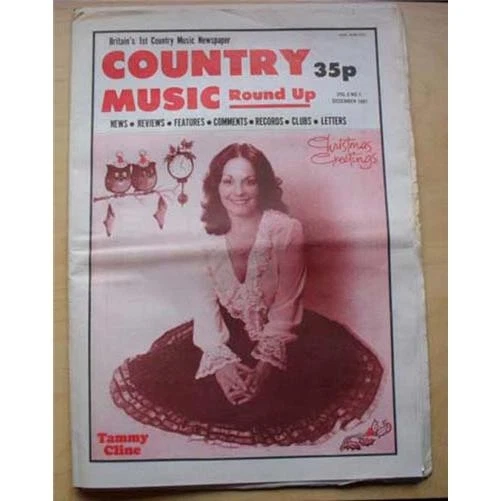 TAMMY CLINE COUNTRY Music Round Up Magazine Dec 1981 Tammy Cline Cover ...