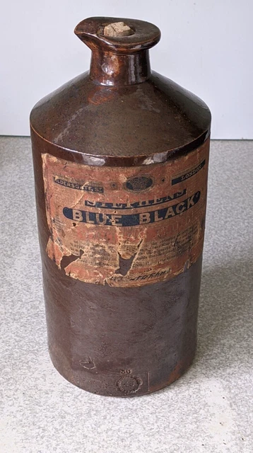 VINTAGE STONEWARE INK Bottle - Stephens Blue Black - 9 1/2 Inch Tall ...