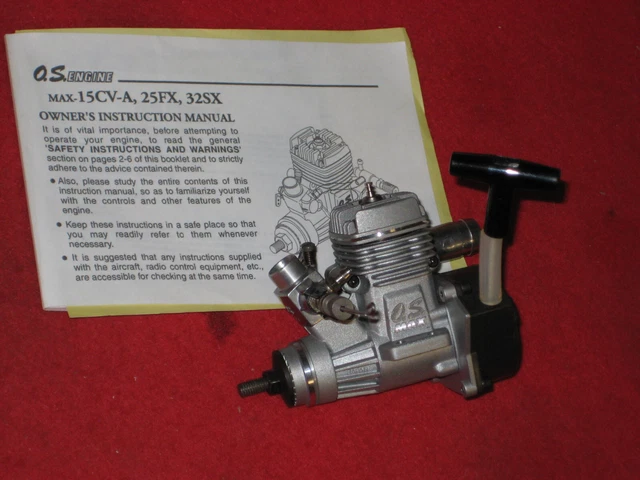 NEU VINTAGE OS MAX CV 15 R/C NITRO MODELL FLUGZEUG MOTOR mit ZUGSTART ...