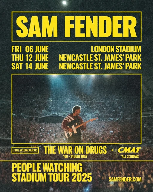 SAM FENDER NEWCASTLE London 2025 A3 A4 Print Poster Wall Album Decor ...
