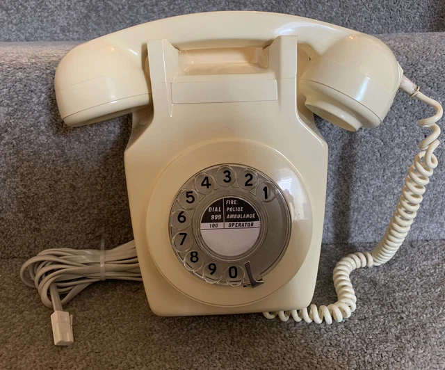 VINTAGE GPO 711 Wall Mounted Rotary Dial Telephone - Ivory Colour ...