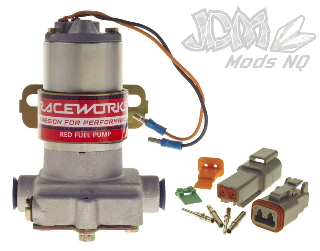 RACEWORKS RED PUMP 367LPH Low Pressure Holley Style External Fuel Pump ...