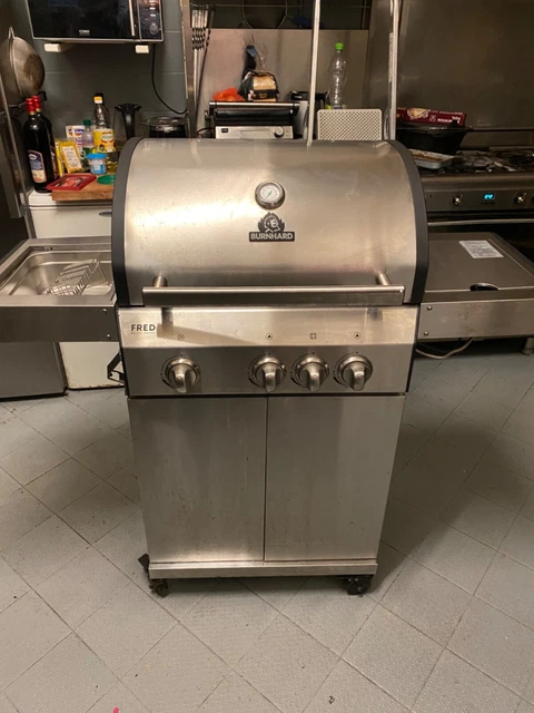BURNHARD FRED 3-BRENNER Gasgrill Deluxe Grill Gartengrill Standgrill ...
