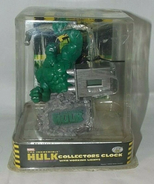 VINTAGE MARVEL THE Incredible HULK Collectors Clock W/Working Lights ...