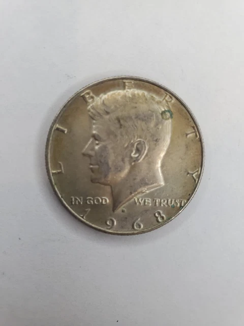 1968-D DDR DOUBLE Die Reverse Unc. Kennedy 40% Silver Half Dollar Coin ...