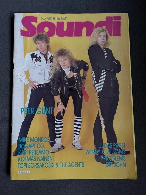 HANOI ROCKS - Soundi Finnish Magazine 1986 Mike Monroe Judas Priest ...
