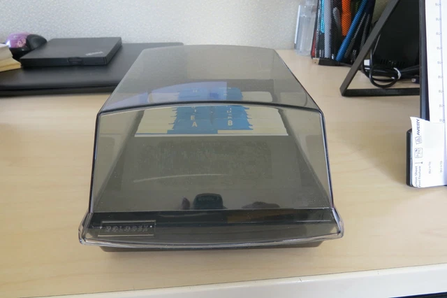 ROLODEX ADDRESS CARD Index File, Desk Organizer, VIP35C, Vintage Black ...