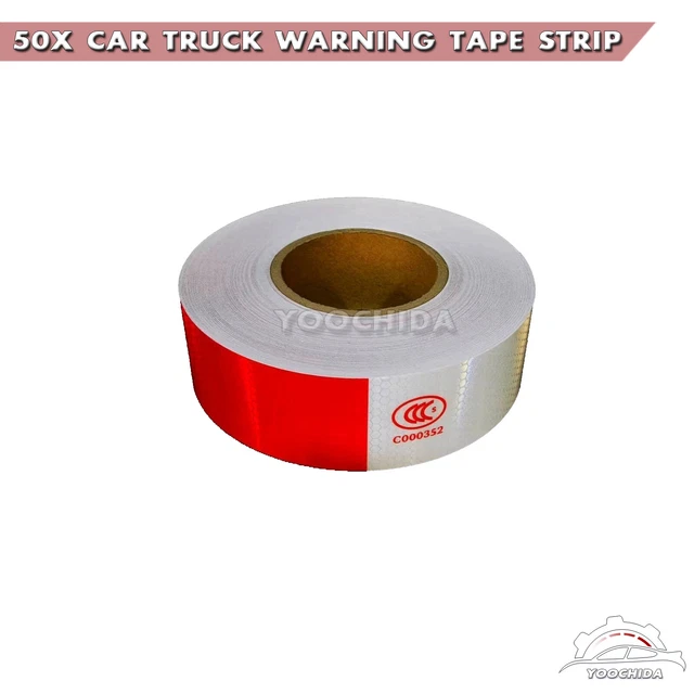 CAR TRUCK WARNING Tape Strip Warning Reflector Sticker Reflective Film ...