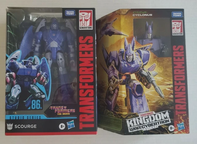 TRANSFORMERS LOT SCOURGE & Cyclonus Kingdom Studio Series 86 Voyager ...