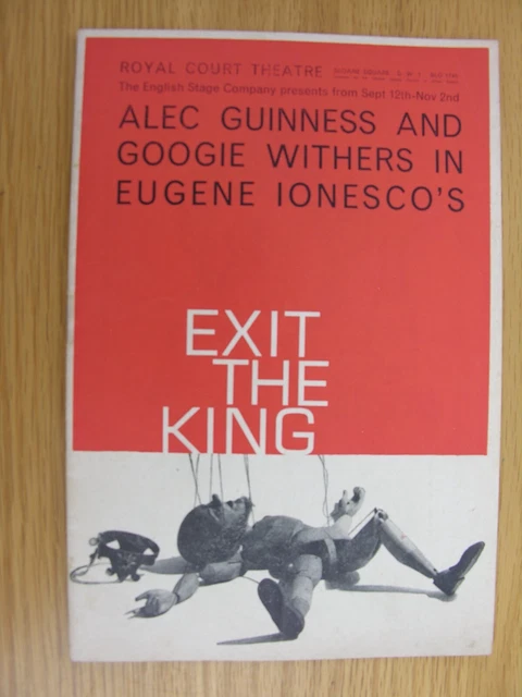 1963 EXIT THE KING Eugene Ionesco Alec Guinness, Googie Withers, Graham ...