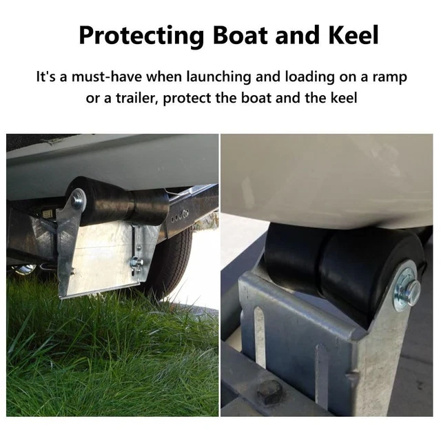 FOR BOAT EASY Water Launch Boat Trailer Keel Roller with Bracket $137. ...